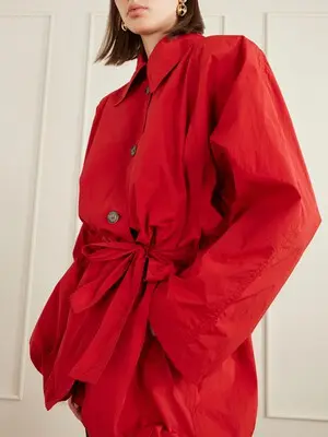 Magda Butrym Belted Crinkled-shell Jacket