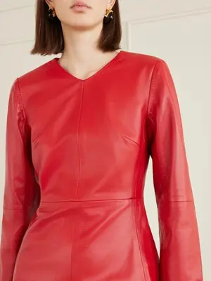 RÙADH The Adris Leather Maxi Dress