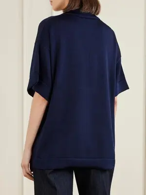JIL SANDER Knitted Polo Shirt - Blue