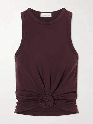 Magda Butrym Cotton-stretch Tank Top - Brown