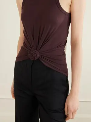Magda Butrym Cotton-stretch Tank Top - Brown