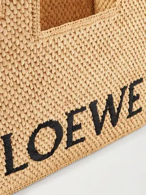 Loewe Paula's Ibiza Embroidered Raffia Tote - Neutrals