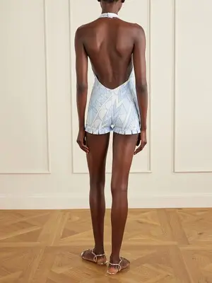 Emilio Pucci Printed Jersey Playsuit