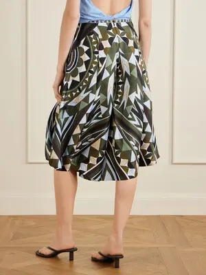 Emilio Pucci Printed Silk-twill Wide-leg Pants