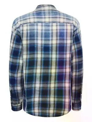 Dsquared2 Checked Ruffled Shirt - Blue