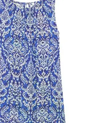 Malìparmi Ikat-print Maxi Dress - Blue