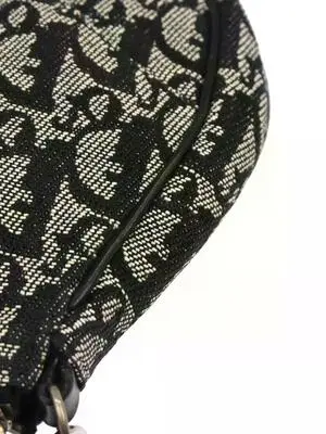 Dior 2003 Saddle Trotter-pattern Shoulder Bag - Black