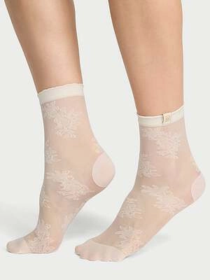 Victoria's Secret Sheer Crew Socks 2 Pack - Print