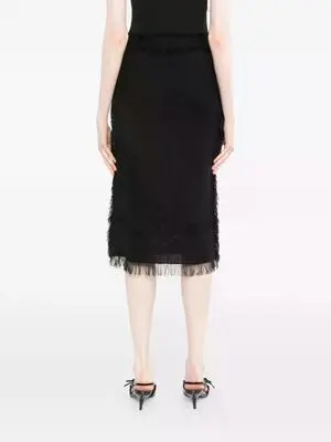 JNBY Fringed Straight Skirt - Black