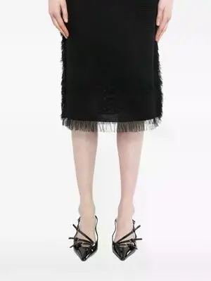 JNBY Fringed Straight Skirt - Black
