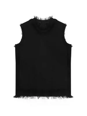 JNBY Fringed Knit Vest Top - Black