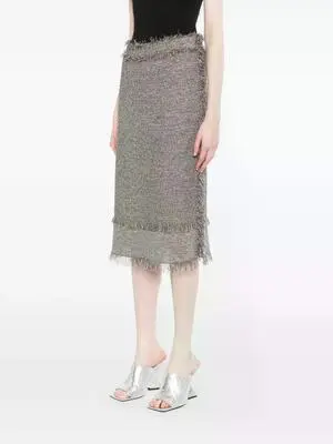 JNBY Fringed Midi Skirt - Grey
