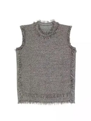 JNBY Fringed Knit Vest - Grey