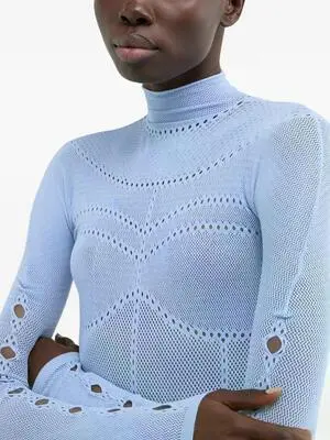 MARGHERITA MACCAPANI Open Knit Mock-neck Top