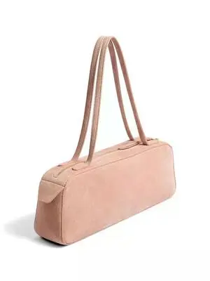 Khaite Suede Logo-motif Shoulder Bag