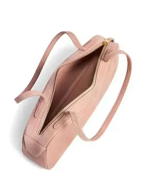 Khaite Suede Logo-motif Shoulder Bag