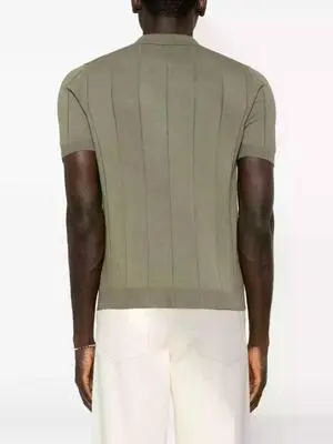 GRAN SASSO Ribbed V-neck T-shirt