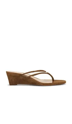 Veronica Beard Clea Wedge Sandal - Brown
