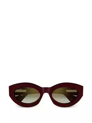 Cartier C-logo Cat-eye Sunglasses - Brown