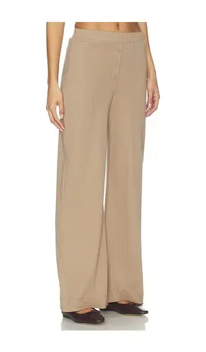 VIR VITA Pointelle Lounge Pants - Bark