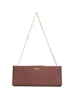 Lola Cruz Chain-strap Clutch Bag - Brown