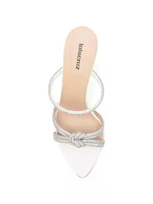 Lola Cruz Alice Embellished Knot Mules
