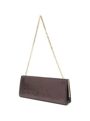 Lola Cruz Chain-strap Clutch Bag - Brown