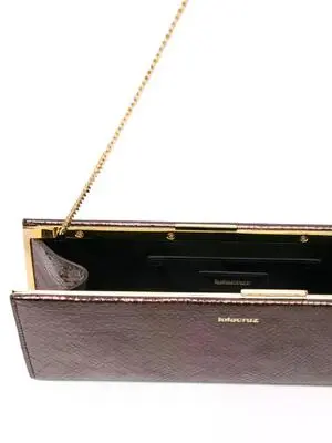 Lola Cruz Chain-strap Clutch Bag - Brown
