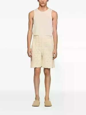 Sandro Broderie Anglaise Cotton Shorts - Neutrals