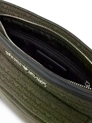 Emporio Armani Logo-pattern Shoulder Bag - Grey