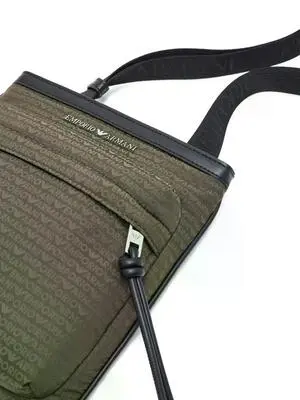 Emporio Armani Logo-pattern Shoulder Bag - Grey