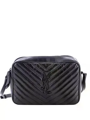 Saint Laurent Lou Camera Bag Matelasse Chevron Leather - Black