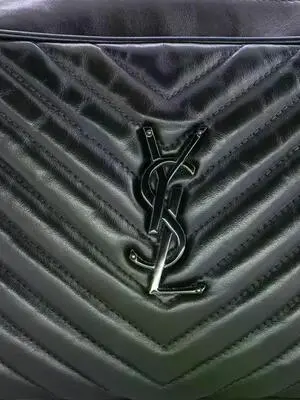 Saint Laurent Lou Camera Bag Matelasse Chevron Leather - Black