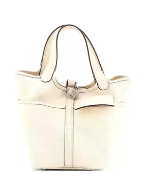 Hermès Cargo Picotin Lock Bag Canvas And Swift Pm
