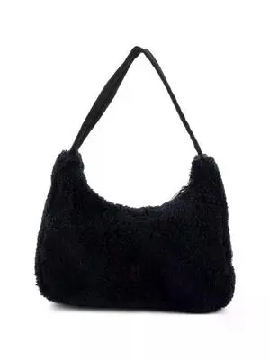 Prada Re-edition 2000 Terry Cloth Mini Hobo Bag - Black