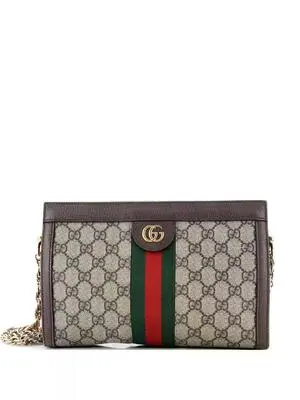 Gucci Ophidia Chain Small Shoulder Bag - Brown