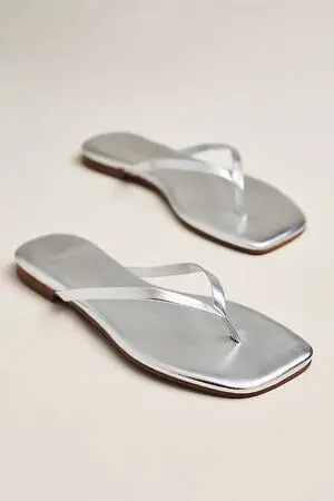Anthropologie Silver Tone Shoes For Women