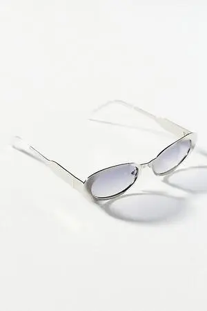 ELITE EYEWEAR Slim Metal Oval Sunglasses