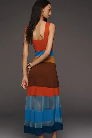 Maeve Sleeveless Color Blocked Sweater Dress