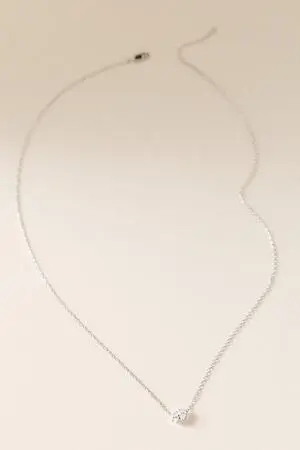FINE DIAMONDS BY ANTHROPOLOGIE WEDDINGS Toi Et Moi Lab Diamond Pendant Necklace - Silver