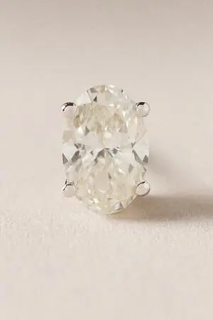 FINE DIAMONDS BY ANTHROPOLOGIE WEDDINGS Oval-cut Lab Diamond Stud Earrings - Silver