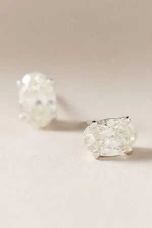 FINE DIAMONDS BY ANTHROPOLOGIE WEDDINGS Oval-cut Lab Diamond Stud Earrings