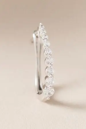 FINE DIAMONDS BY ANTHROPOLOGIE WEDDINGS Pavé Lab Diamond Hoop Earrings In White Gold