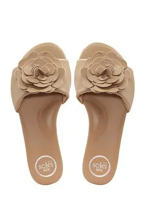 SOLEI SEA Dahlie Slide Sandals - Ivory