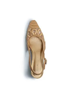 Bernardo Madah 60 Slingback Heels - Gold