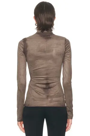 Acne Studios Tarkis Faux Suede Top - Ash Grey