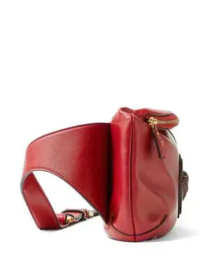 Versace Lou Nappa Belt Bag - Red