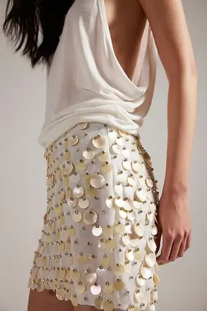 TACH Cleo Sequin Mini Skirt