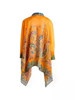 Etro Flared Print Blouse - Orange
