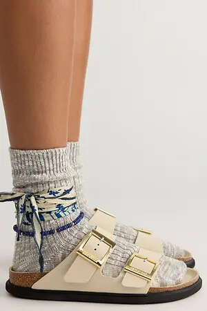 BIRKENSTOCK Arizona Droplet Buckle Sandals - Ecru